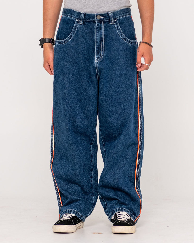 Rusty | Flip Daddy 2.0 Baggy Jean - size: 26, Blue, 100% Cotton Indigo ...