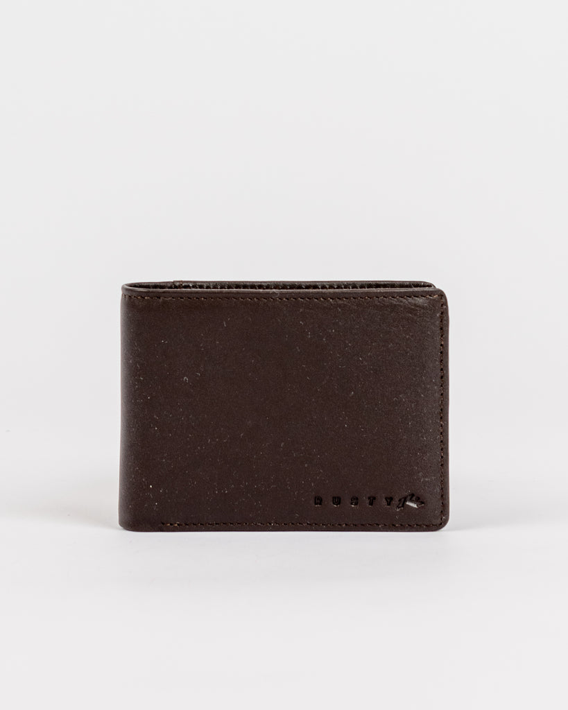 Rusty | Busted Leather Wallet - Size: OSFM, Brown, Leather